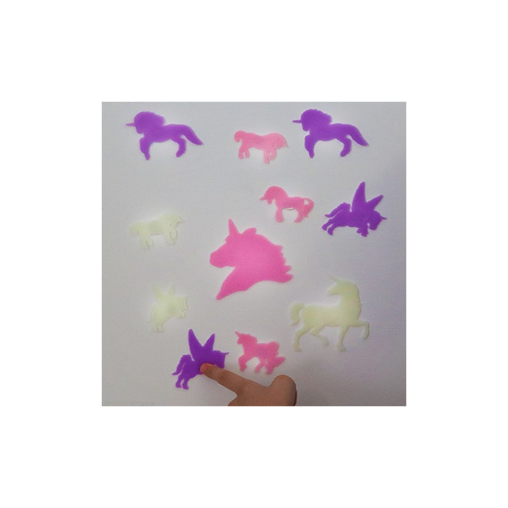 Stickers Licorne - Lot 14 stickers licornes fluorescentes pas cher